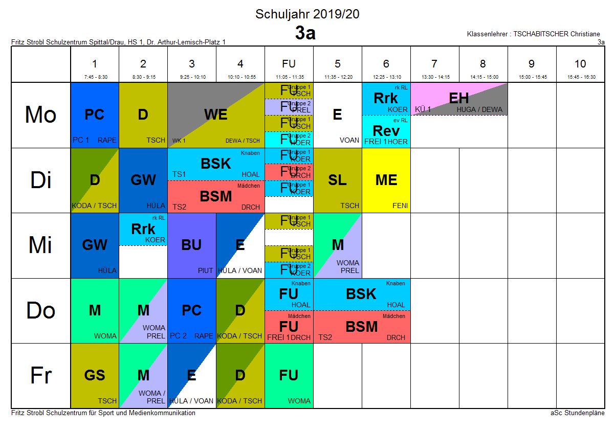 Update Appenzell Stundenplan: Update Altstätten – YAGB